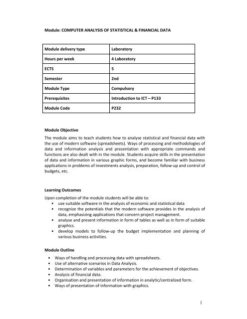1. Module description