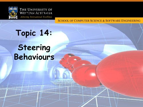 Topic 14: Steering Behaviours - Undergraduate