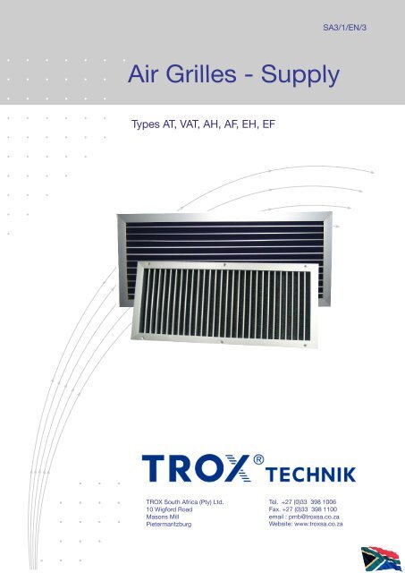 AT, VAT, AH, AF, EH, EF - TROX