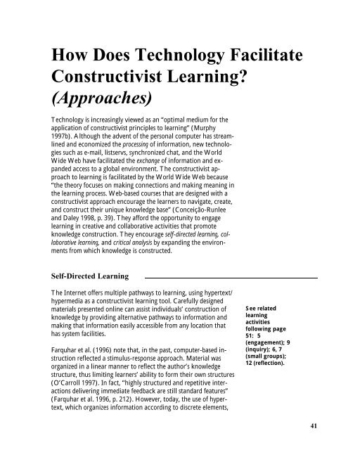 How Does Technology Facilitate Constructivist Learning Calpro