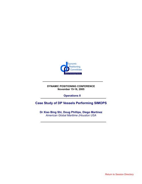 Case Study of DP Vessels Performing SIMOPS