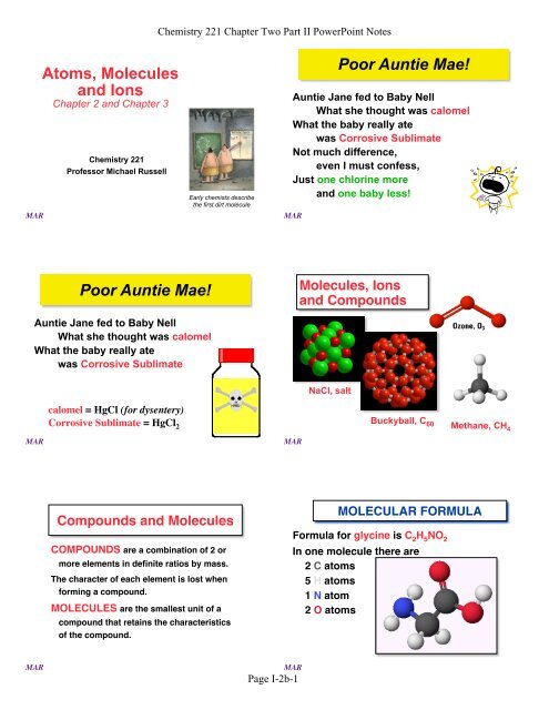 PowerPoint Notes - MhChem Chemistry with Dr. Michael Russell