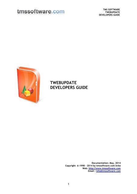 twebupdate developers guide - TMS Software