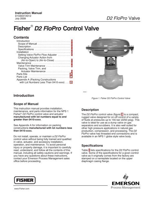 Fisher Control Valve Parts
