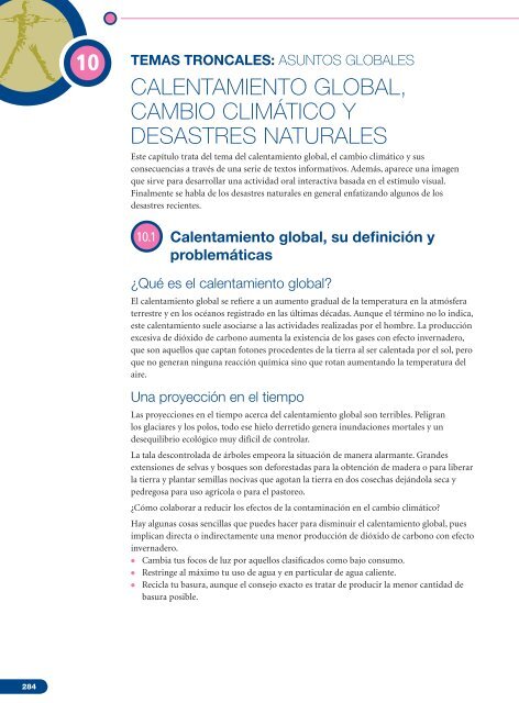 calentamiento global, cambio climÃ¡tico y desastres naturales