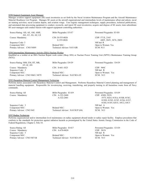 9590 Support Equipment As