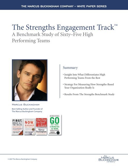 The Strengths Engagement Track™ - Marcus Buckingham