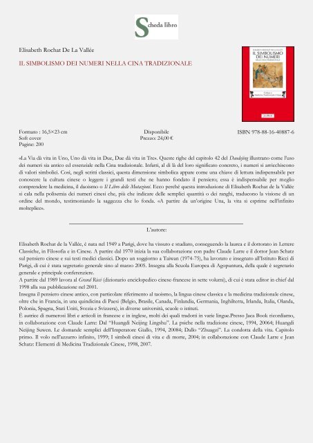 Elisabeth Rochat De La VallÃ©e IL SIMBOLISMO DEI ... - Jaca Book