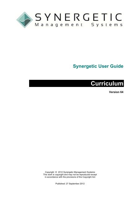 12 Curriculum.pdf - Synergetic Management Systems