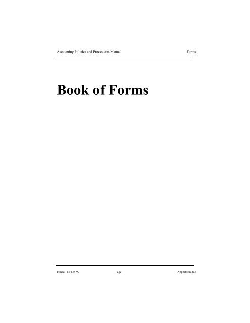 APPM Book of Forms - pifra