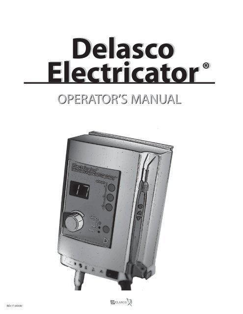 Operator's Manual - The Delasco Electricator