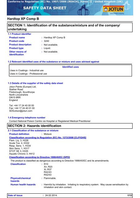 Hardtop XP - Comp. B - SML Marine Paints