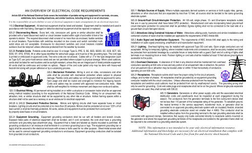 an overview of electrical code requirements - Minnesota Department ...