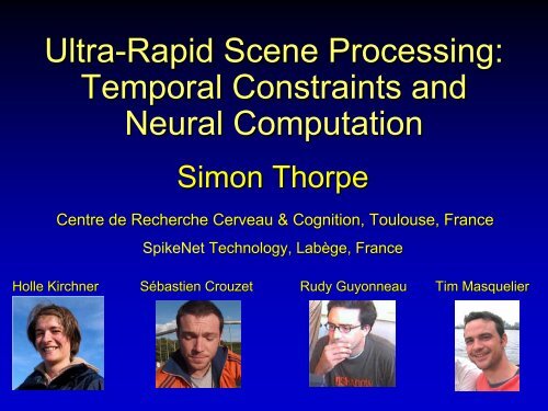 Ultra-Rapid Scene Processing - Stanford Vision Lab