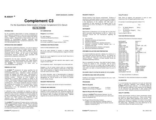 Complement C3 - LAB MARK