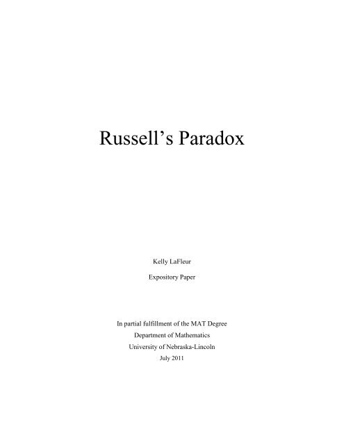 Russell's Paradox