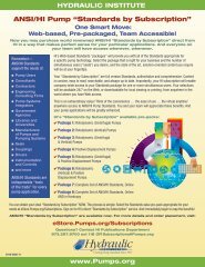 Vertical Pump Tests - ANSI/HI 2.6: 2000 - the Hydraulic Institute