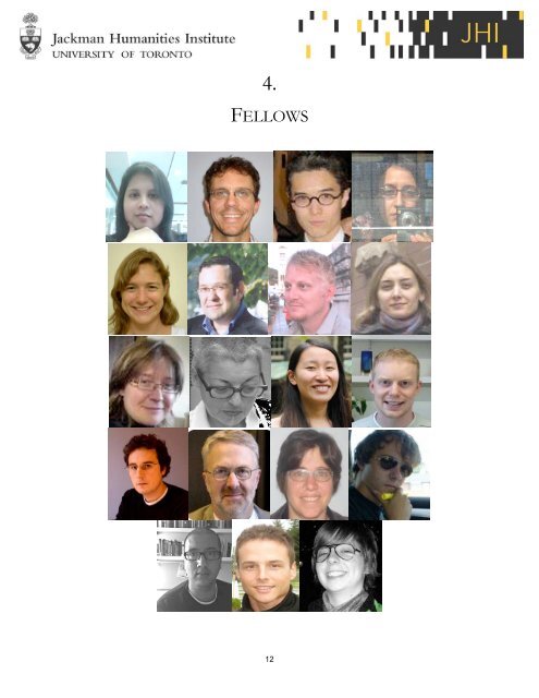 FELLOWS - Jackman Humanities Institute - University of Toronto