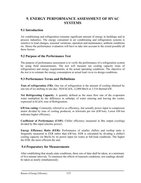 9. Energy Performance Assessment of HVAC Systems