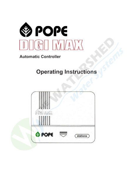Operating Instructions - Pope Products