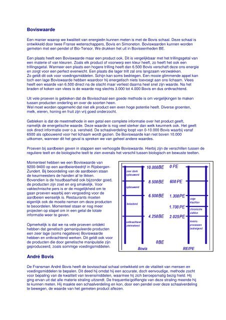 Boviswaarde André Bovis - WantToKnow.nl