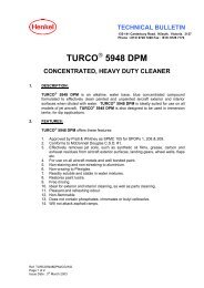 TURCO 5668 - Solvents