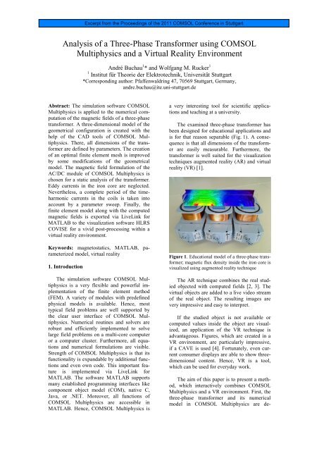 Analysis of a Three-Phase Transformer using ... - COMSOL.com