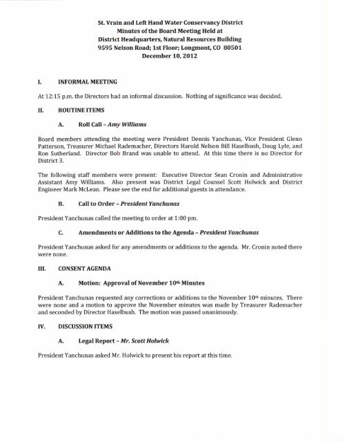 St.Vrain and Left Hand Water Conservancy District ... - Svlhwcd.org