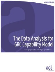 ACL Audit Analytic Capability Model - Acl.com
