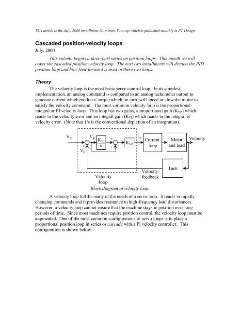 Kollmorgen Tuning Position and Velocity Loops 260712.pdf
