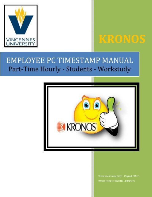 kronos employee timestamp-pc instructions - Vincennes University ...