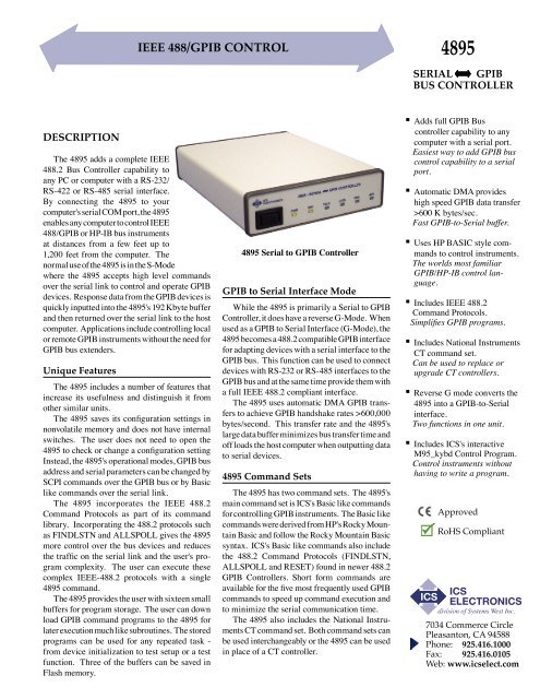 IEEE 488/GPIB CONTROL - ICS Electronics