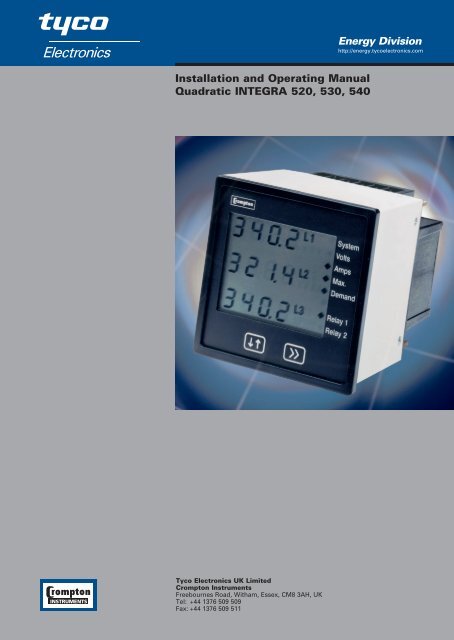 Integra 520/530/540 installation - Crompton Instruments