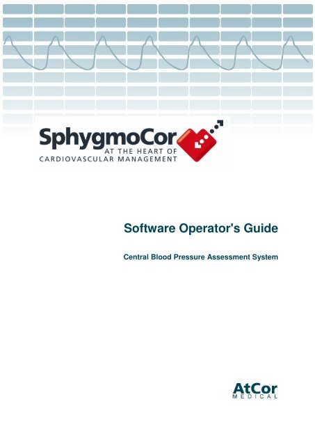 SphygmoCor Software Guide Px - AtCor Medical