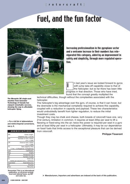 Fuel, and the fun factor - Flying-directory.com