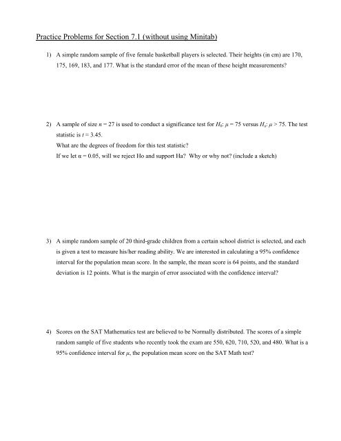 How To Find Test Statistic Without Standard Deviation