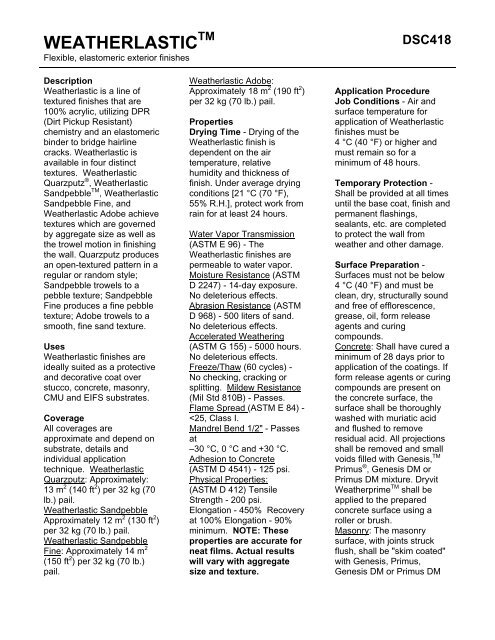 WEATHERLASTIC - Dryvit