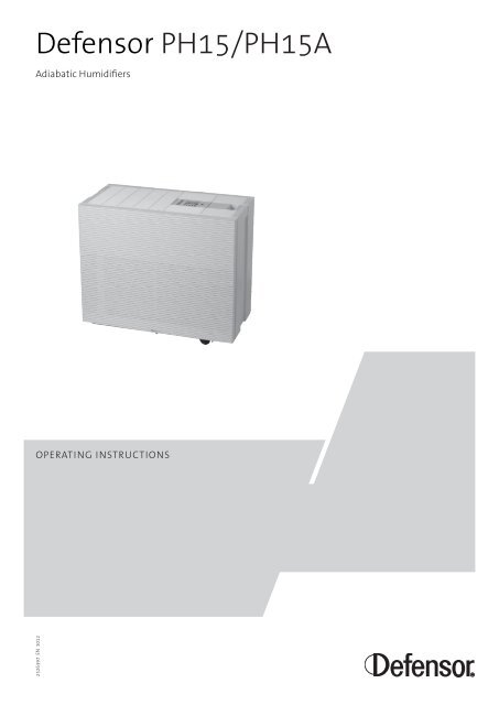 Defensor PH15/PH15A - Air and Water Centre