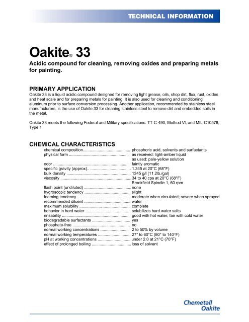 Oakite 33 - Super Kleen Direct