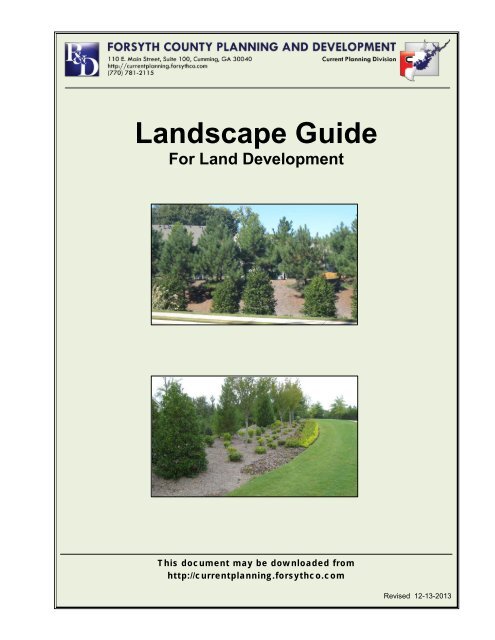 Landscape Guide - Forsyth County Government