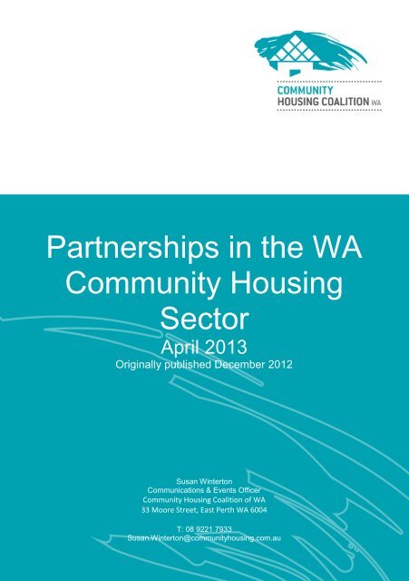 Partnerships in the WA Community Housing Sector