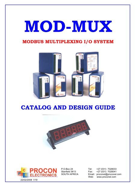 mod-mux modbus multiplexing i/o system catalog and design guide