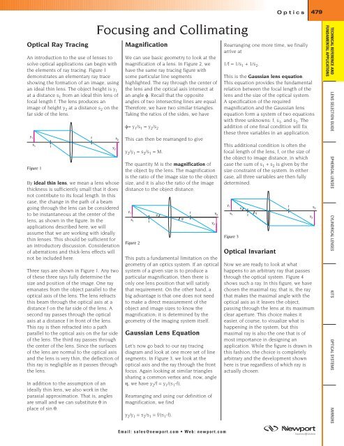 Advanced optics tutorials (PDF)