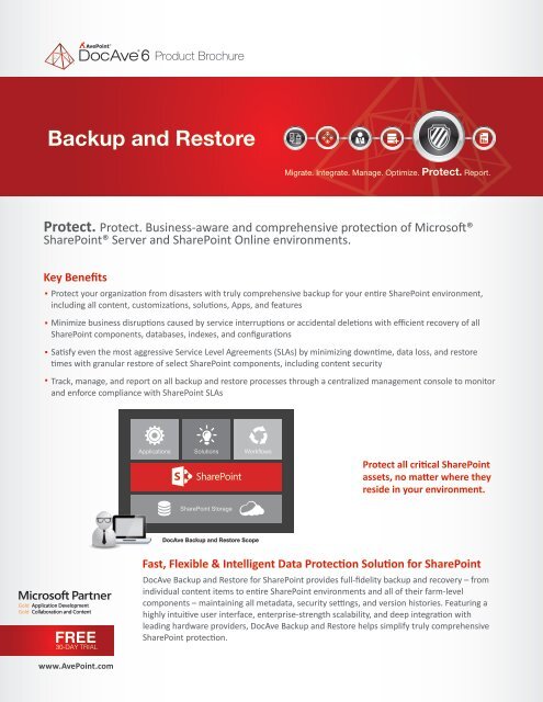 DocAve 6 Backup and Restore - AvePoint