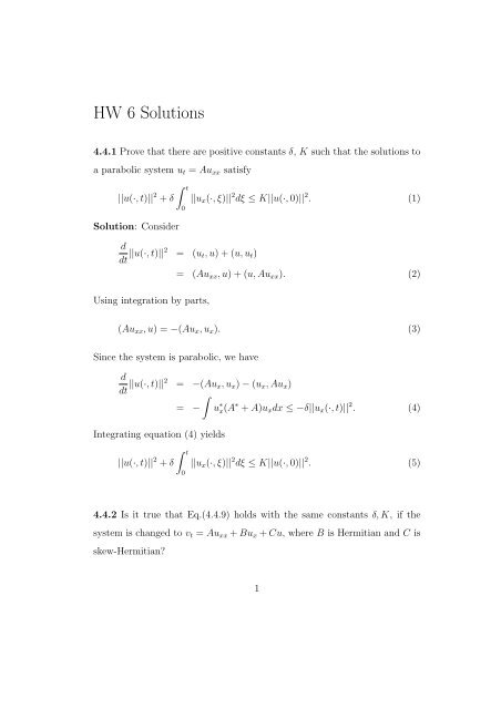 HW 6 Solutions