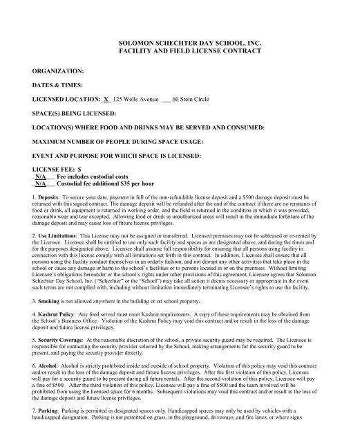 Event Space Rental Agreement Template