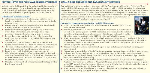 CALL-A-RIDE PROVIDES ADA PARATRANSIT ... - Metro Transit