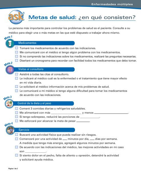Metas de salud: Â¿en quÃ© consisten? - GlobalHealth