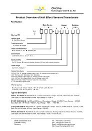 Dual Channel Hall Effect Speed Sensor DSD 1630.70 ... - Jaquet