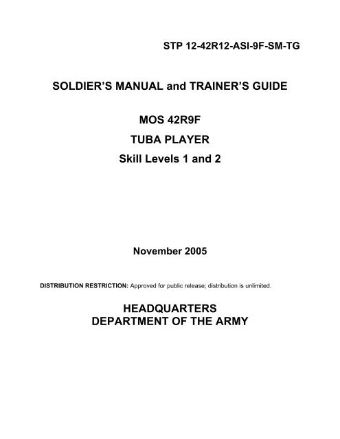 SOLDIER'S MANUAL and TRAINER'S GUIDE MOS ... - AskTOP